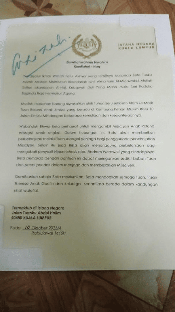 Permaisuri Agong perkenan ambil Missclyen, kanak-kanak yang dilahirkan ...