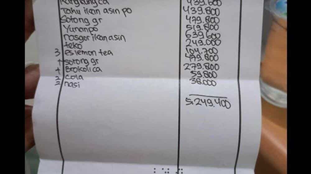 Individu terkejut nasi goreng dicaj hingga RM180, limau ais pula sampai ...