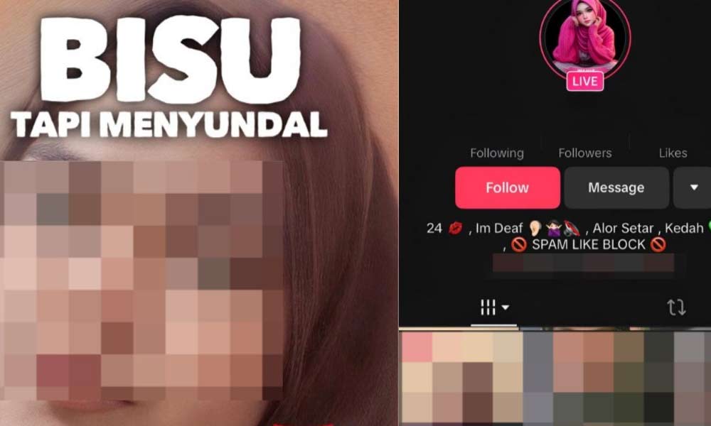 Bermodalkan payudara, wanita melayu OKU pekak dan bisu melacur di Telegram